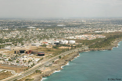 Imagen aérea de la avenida España y Santo Domingo Este